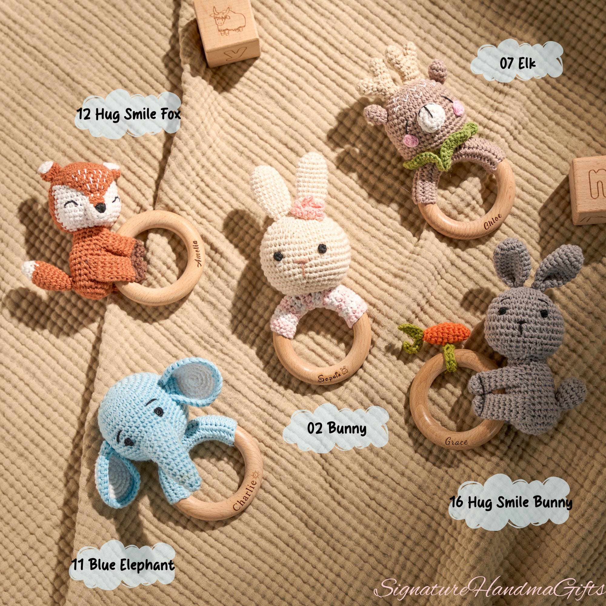 Personalized Baby Rattle With Name, Custom Engraved Baby Shower Gift ...