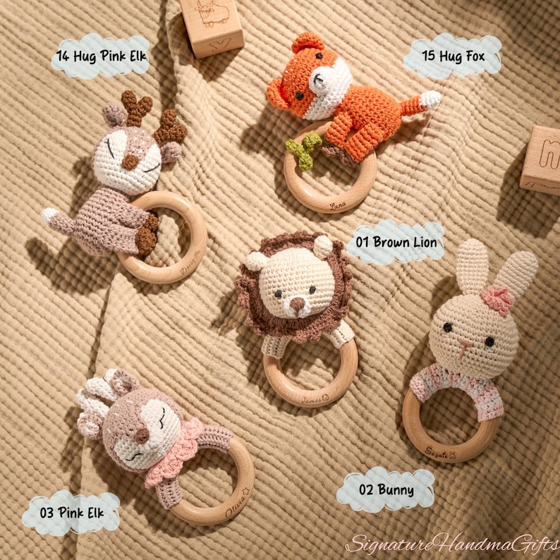 Personalized Baby Rattle With Name, Custom Engraved Baby Shower Gift ...