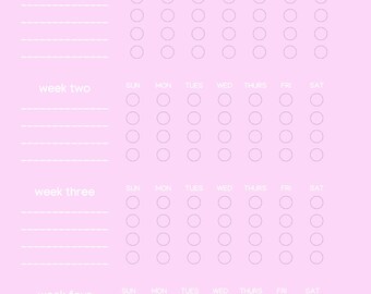 Elegant Light Pink Daily Habit Tracker - Instant PDF Download - Etsy