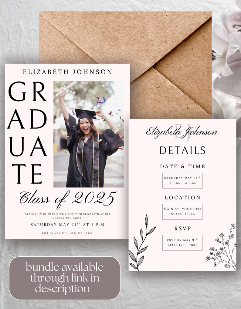 Graduation Party Invitation Template, Graduation Invitation 2025 ...