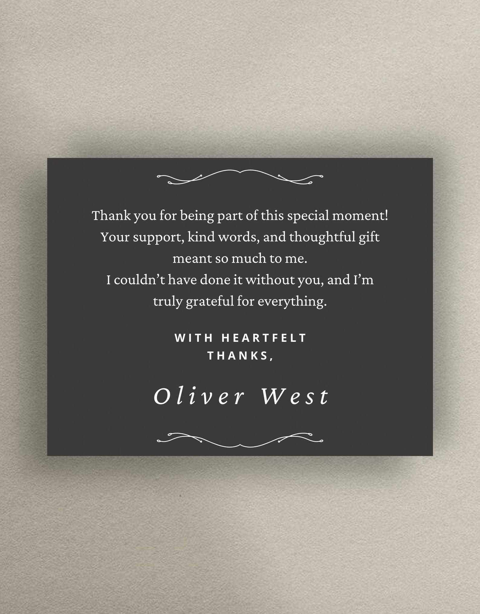 Graduation Thank You Card, Graduation Thank You Note, Grad Cap Tag ...
