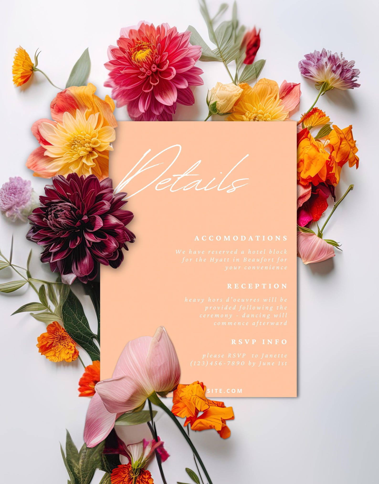 Modern Spring Wedding Invitation Template | Colorful Retro Whimsical ...