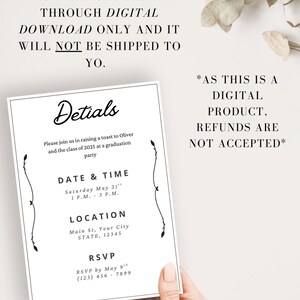 Graduation Party Invitation Template, Graduation Invitation 2025 ...