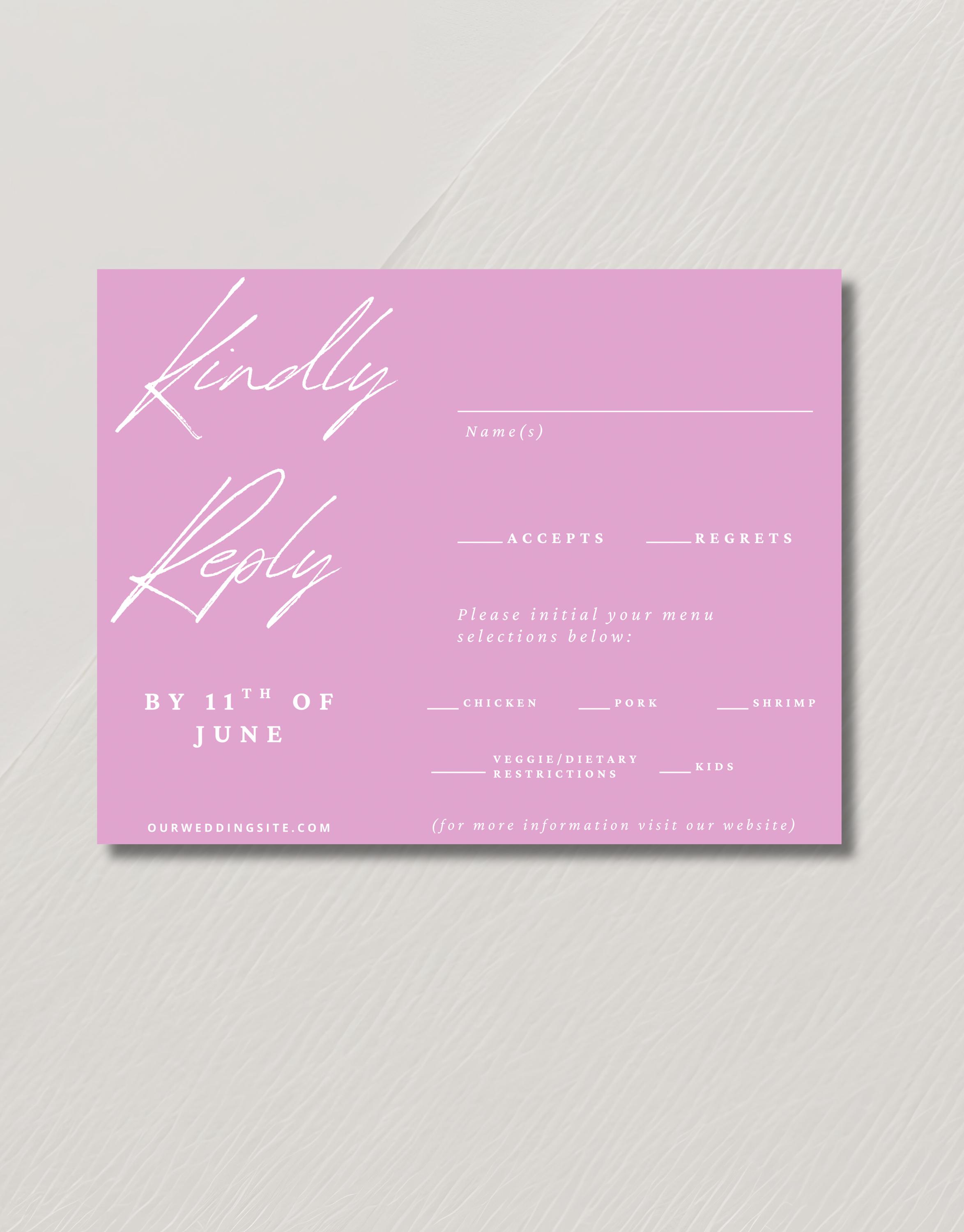 Modern Spring Wedding Invitation Template | Colorful Retro Whimsical ...