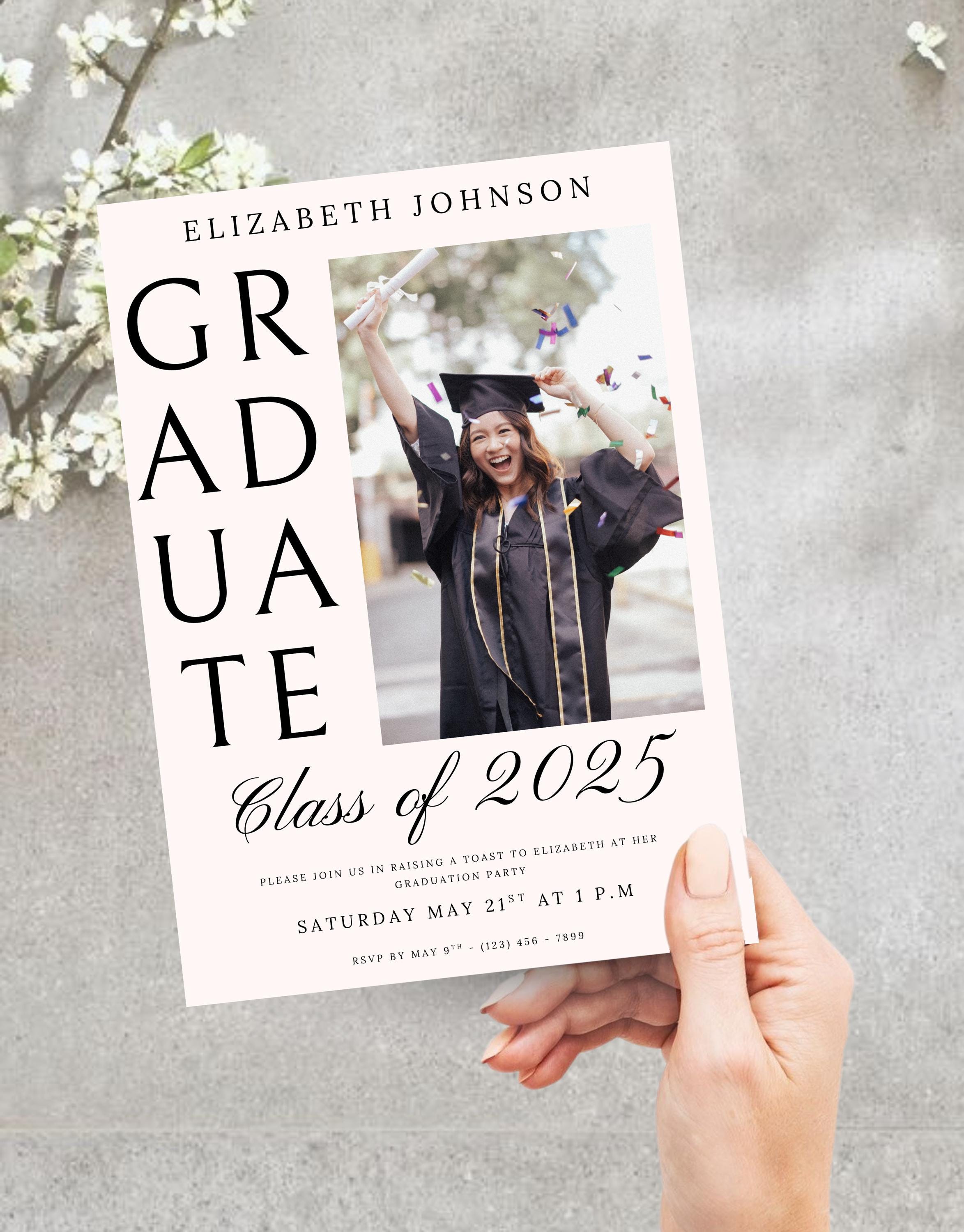 Graduation Party Invitation Template, Graduation Invitation 2025 ...