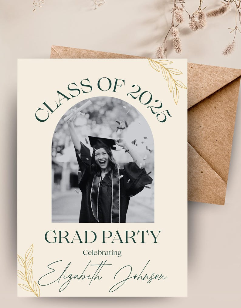 Graduation Party Invitation, Graduation Invitation Template, High ...