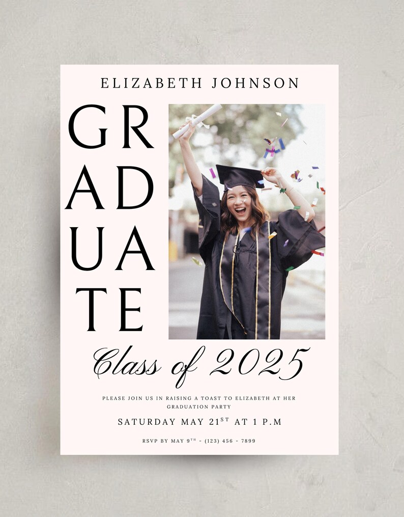 Graduation Party Invitation Template, Graduation Invitation 2025 ...