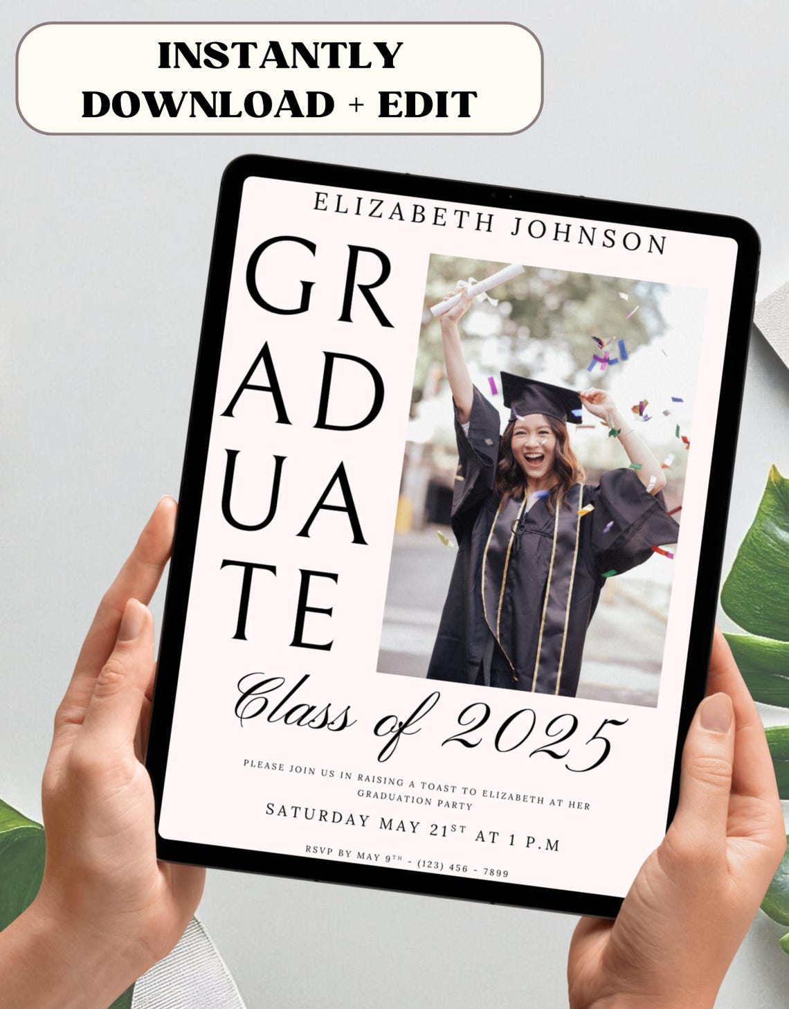 Graduation Party Invitation Template, Graduation Invitation 2025 ...