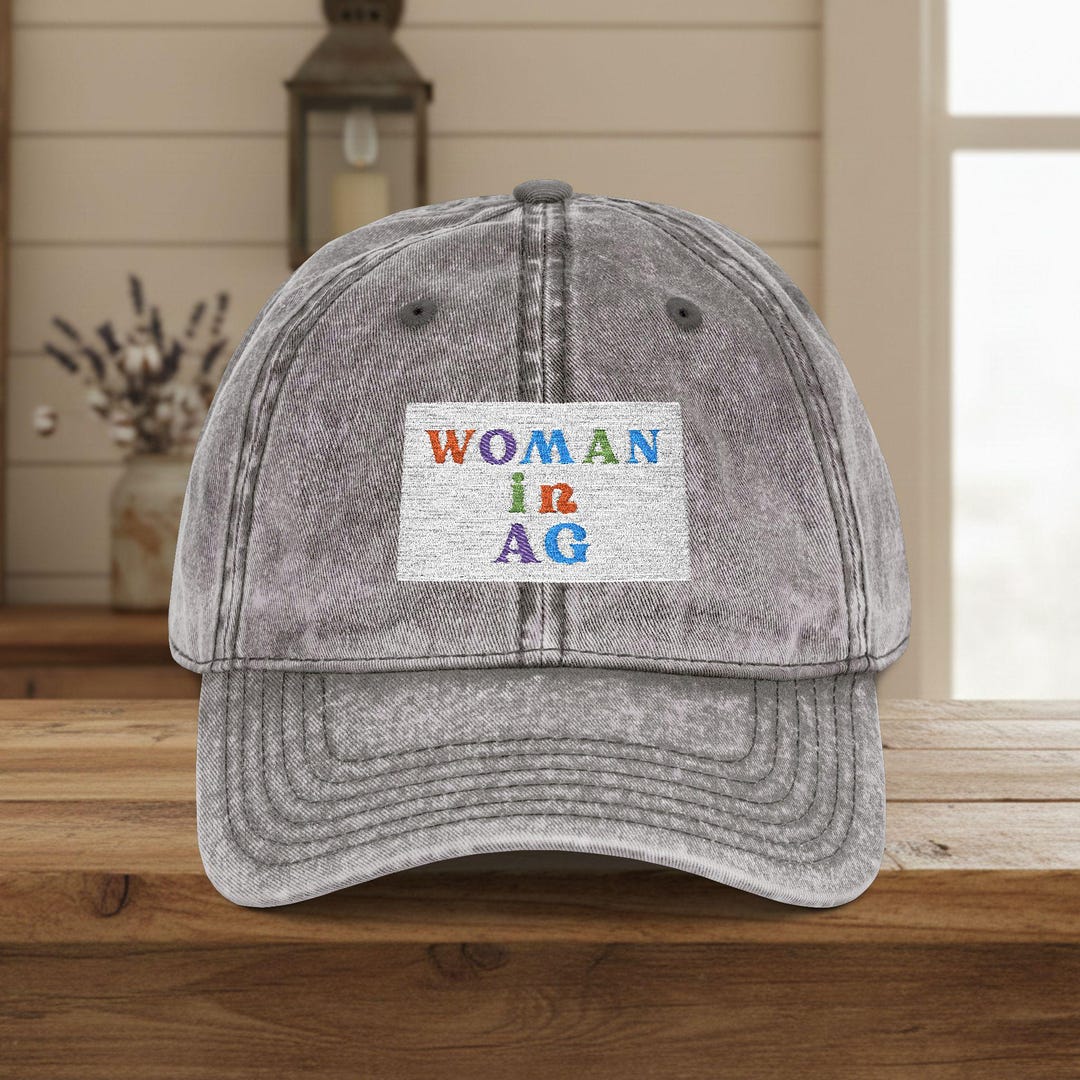 Vintage Style Embroidered Farm Cap, Cotton Twill, Women's Ag Hat, Farm ...