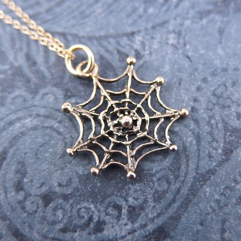 Spider Web Necklace - Etsy