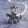 Knight Pendant Knight Necklace Charging Knight Pendant Knighthood ...