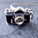 Black Camera Necklace Black Enameled Silver Plated Camera - Etsy