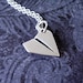 Silver Paper Airplane Necklace - Sterling Silver Paper Airplane Charm ...