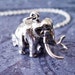 Sterling Mammoth Necklace - Sterling Silver Mammoth Charm on a Delicate ...