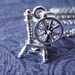 Silver Spinning Wheel Necklace - Silver Pewter Spinning Wheel Charm on ...