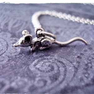 Silver Long-tailed Mouse Necklace - Sterling Silver Long-tailed Mouse ...