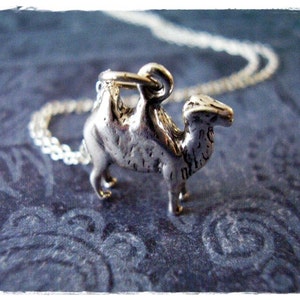 Silver Camel Necklace - Sterling Silver Camel Charm on a Delicate ...