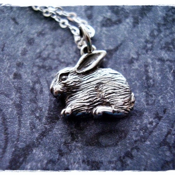Sterling Silver Rabbit Charm - Etsy