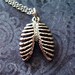 Silver Rib Cage Necklace Sterling Silver Rib Cage Charm on a Delicate ...