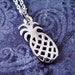 Silver Pineapple Necklace - Sterling Silver Pineapple Charm on a ...