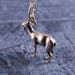 Silver Mountain Goat Necklace - Sterling Silver Mountain Goat Charm on ...