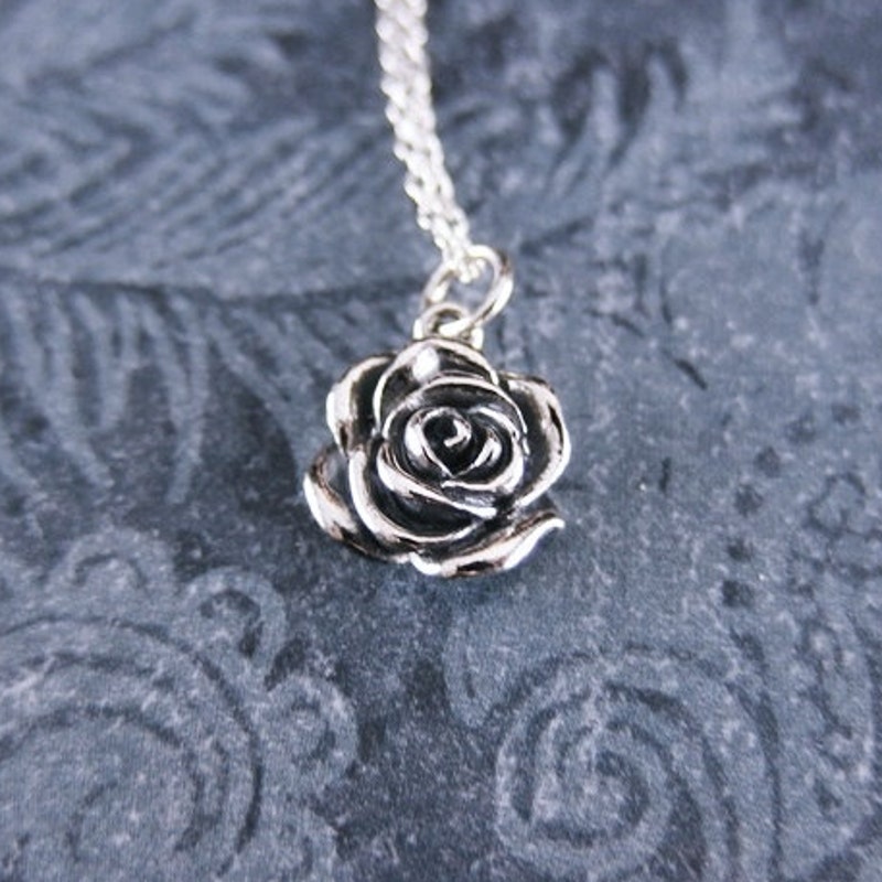 Rose Necklace - Etsy