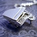 Silver Piano Necklace - Silver Pewter Piano Charm on a Delicate ...