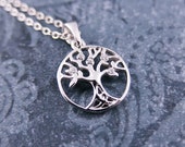 Crystal Rowan Tree Necklace Rhodium Plated Sterling Silver | Etsy