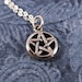 Tiny Pentagram Necklace Sterling Silver Pentagram Charm on a - Etsy