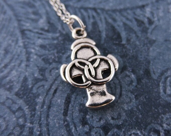 Silver Holy Trinity Cross Necklace Sterling Silver Holy - Etsy