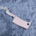 Silver Meat Cleaver Necklace - Sterling Silver Meat Cleaver Charm on a ...