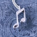 Silver Music Notes Necklace - Sterling Silver Music Notes Charm on a ...