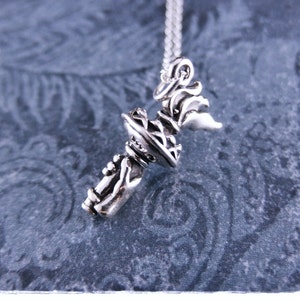 Silver Liberty Torch Necklace - Sterling Silver Liberty Torch Charm on ...