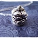 Silver Burger Necklace - Sterling Silver Burger Charm on a Delicate ...