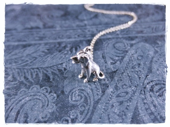 Silver Labrador Necklace Sterling Silver Labrador Charm on a | Etsy