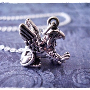 Silver Griffin Necklace - Sterling Silver Griffin Charm on a Delicate ...