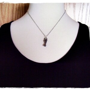 Flashlight Necklace Antique Pewter Flashlight Charm on a Delicate ...