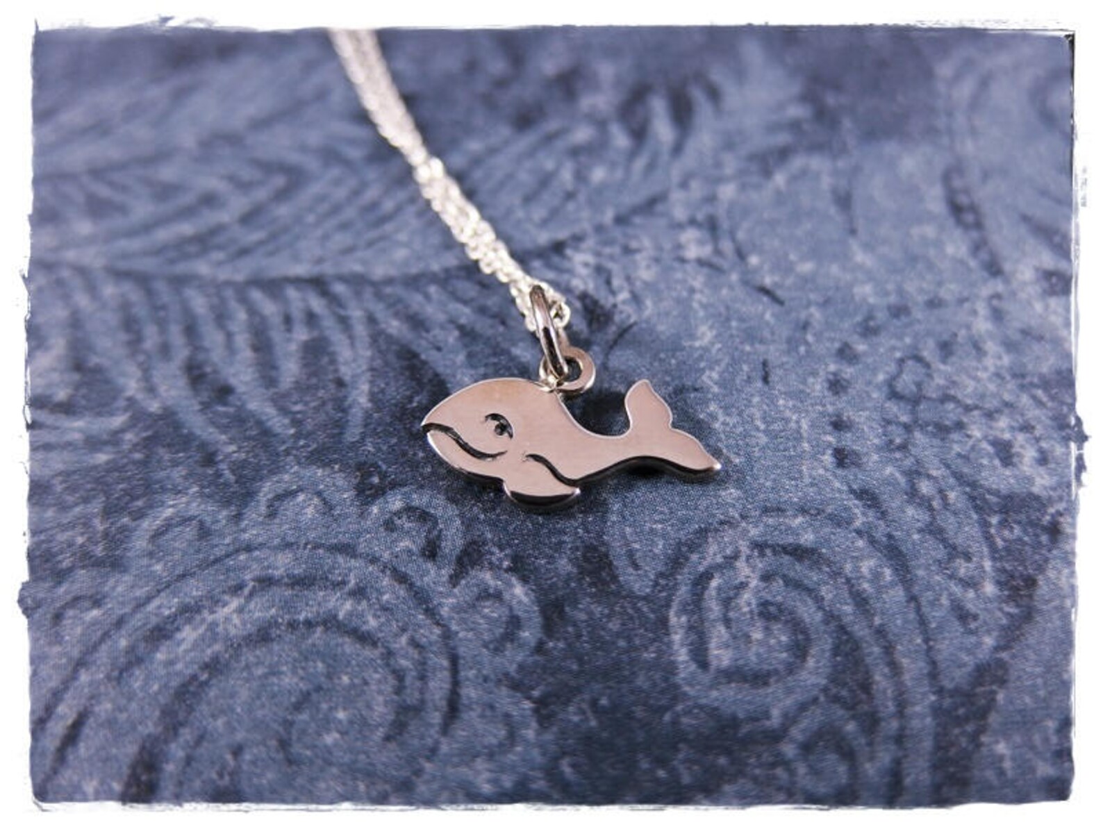 Tiny Whale Necklace - Sterling Silver Whale Charm on a Delicate ...