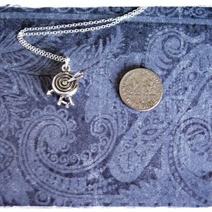 Silver Archery Target Necklace - Sterling Silver Archery Target Charm ...