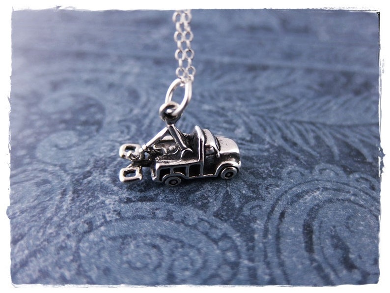Silver Tow Truck Necklace Sterling Silver Tow Truck Charm on | Etsy
