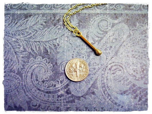 Gold Matchstick Necklace Antique Gold Pewter Matchstick - Etsy