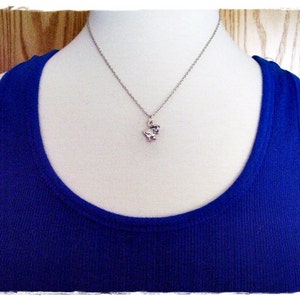 Silver Baby Chick Necklace - Silver Pewter Baby Chick Charm on a ...