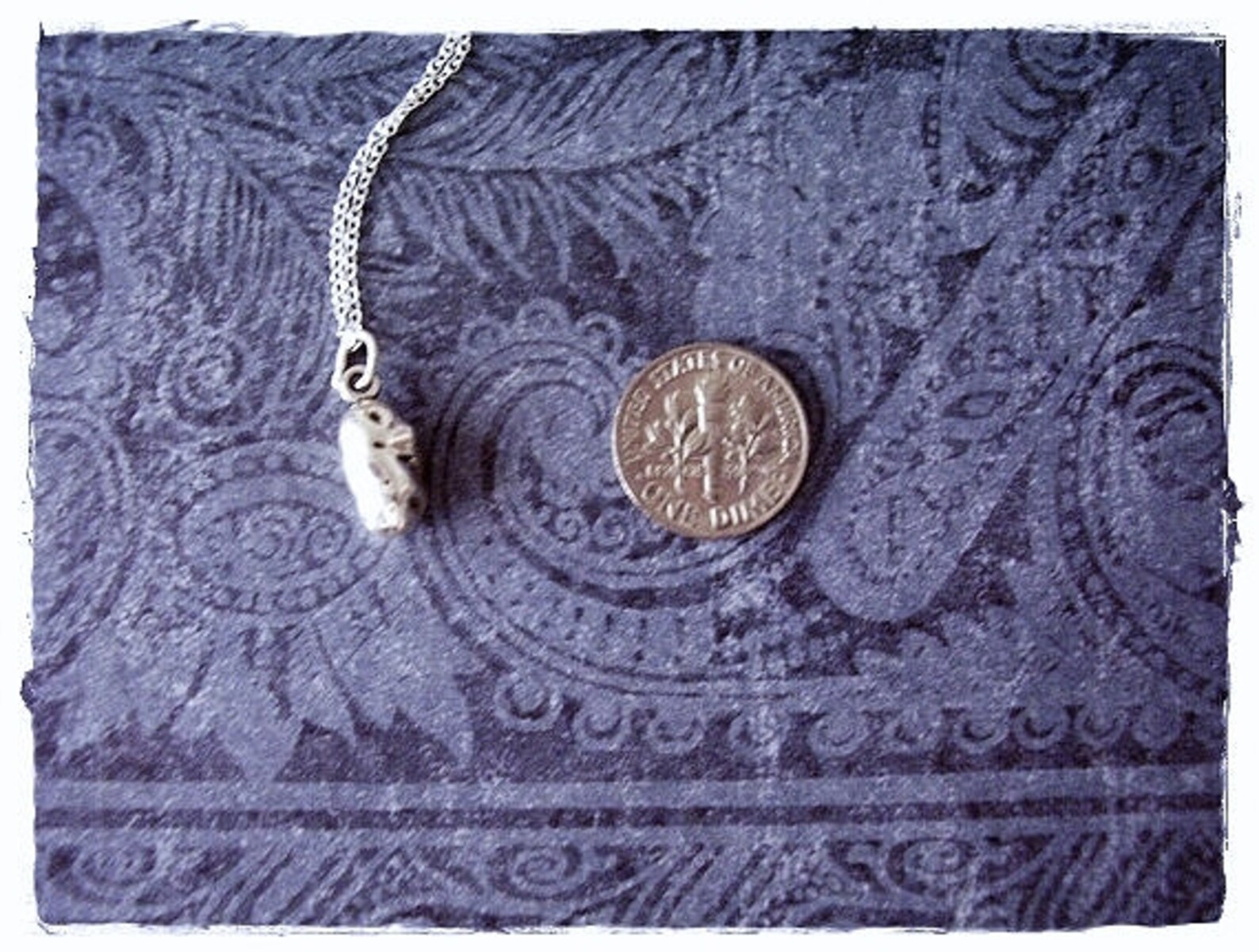 Silver Potato Necklace Sterling Silver Potato Charm on a | Etsy