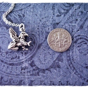 Silver Griffin Necklace - Sterling Silver Griffin Charm on a Delicate ...