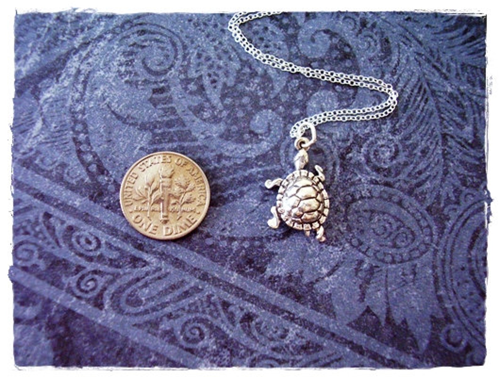 Silver Box Turtle Necklace Sterling Silver Box Turtle Charm | Etsy