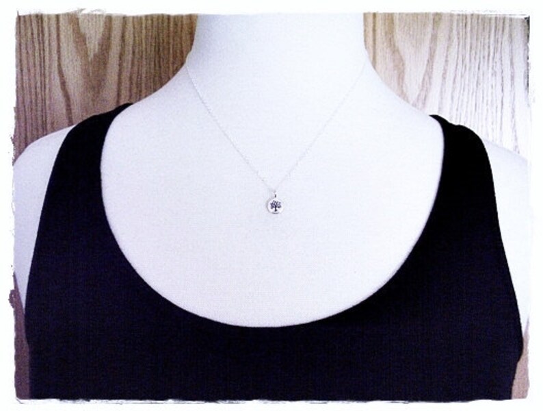 Tiny Rowan Tree Necklace Sterling Silver Rowan Tree Charm on | Etsy