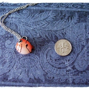 Red Clownfish Necklace - Red & Black Resin Clownfish Charm on a ...