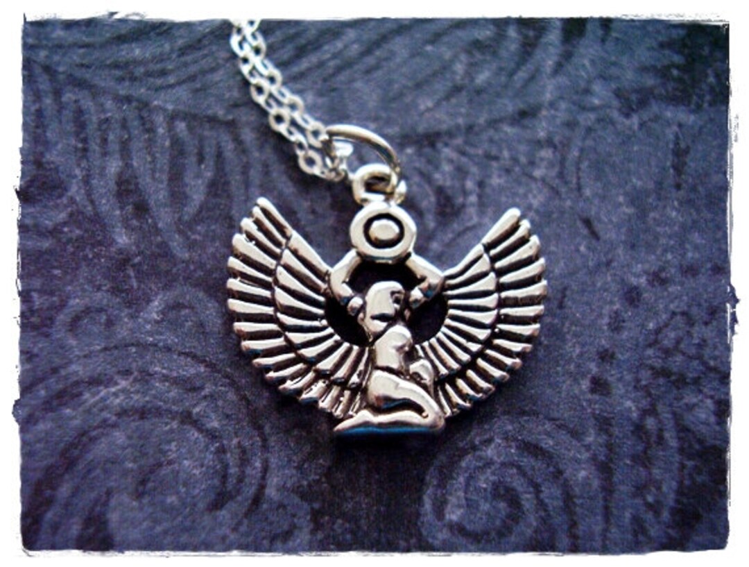 Silver Isis Goddess Necklace - Sterling Silver Isis Goddess Charm With ...
