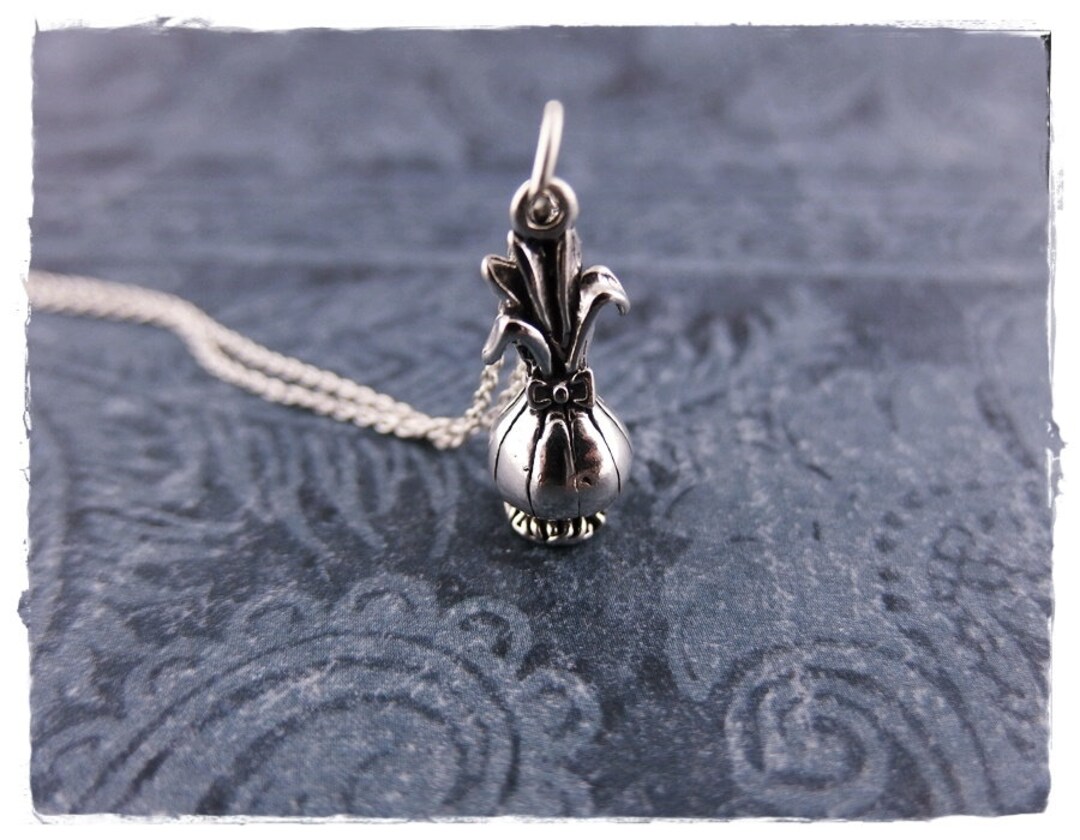 Silver Beet Necklace - Sterling Silver Beet Charm on a Delicate ...