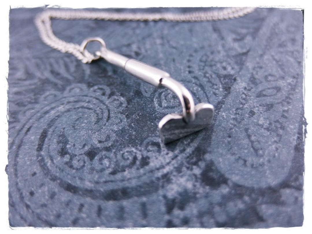 Silver Garden Hoe Necklace - Sterling Silver Garden Hoe Charm on a ...